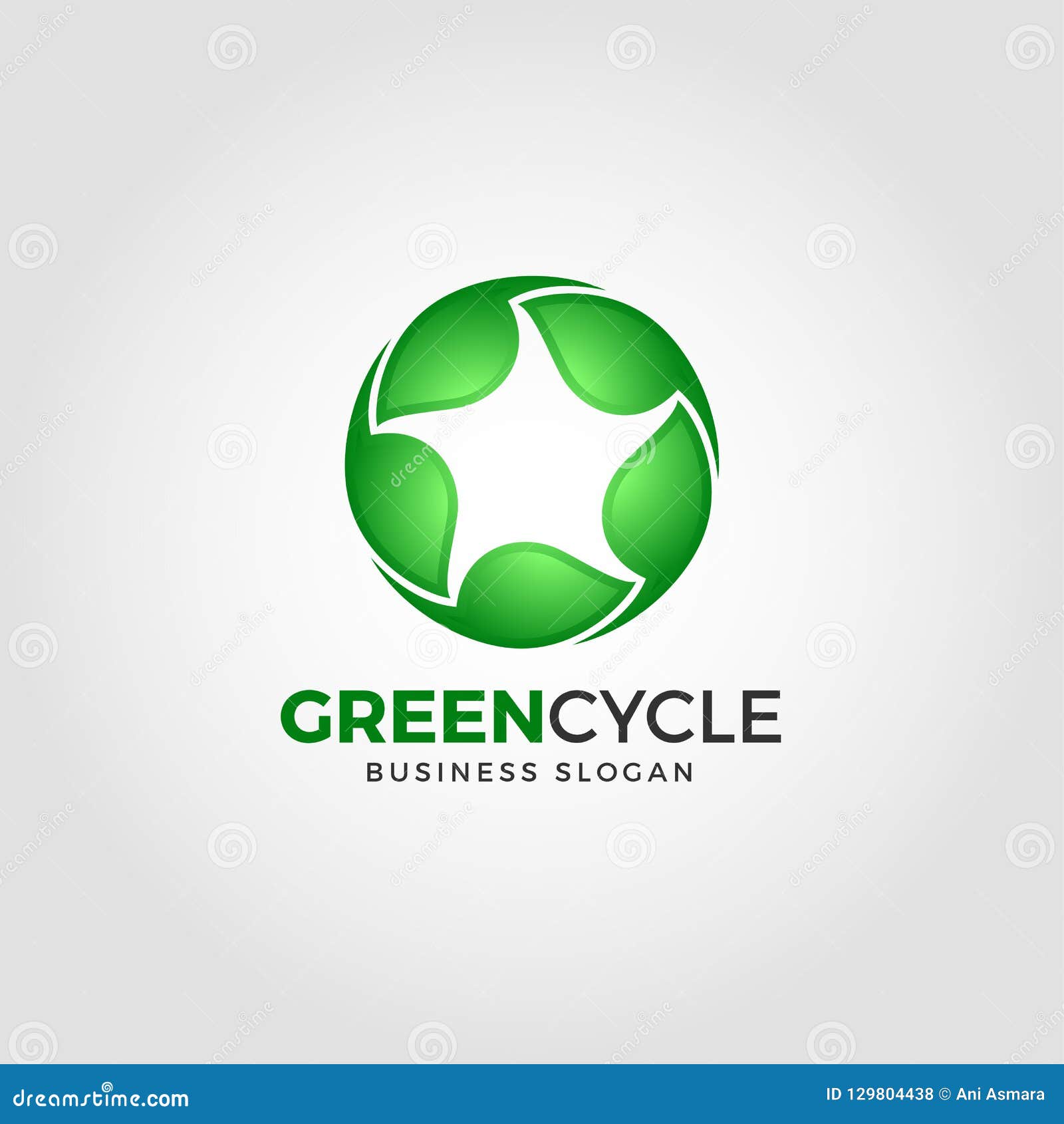 Green Cycle - Nature Green Leaf Logo Stock Vector - Illustration of ...