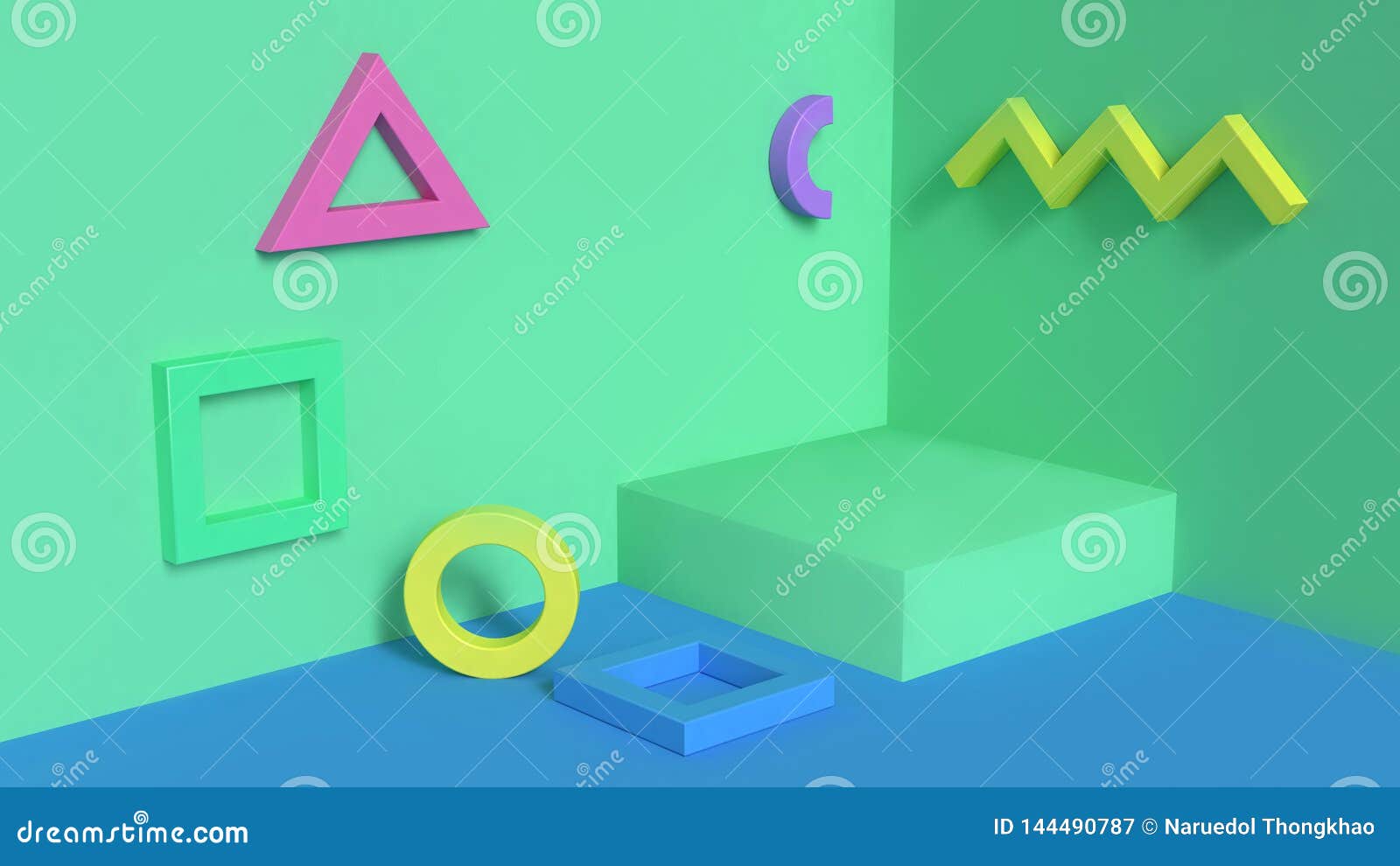 Colorful Scene Boy Dreaming In Bed At Night With Cloud Callout Vector ...