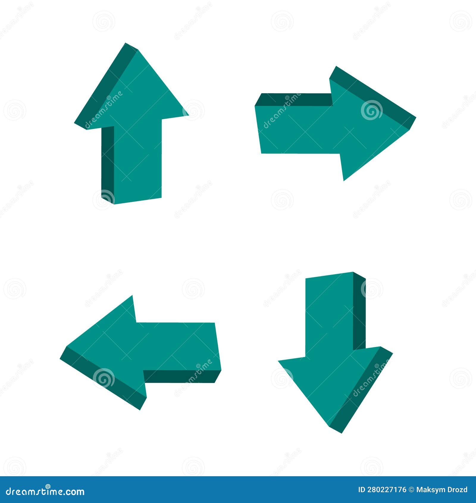 Up, Down, Right, Left Arrow Vector Illustration | CartoonDealer.com ...