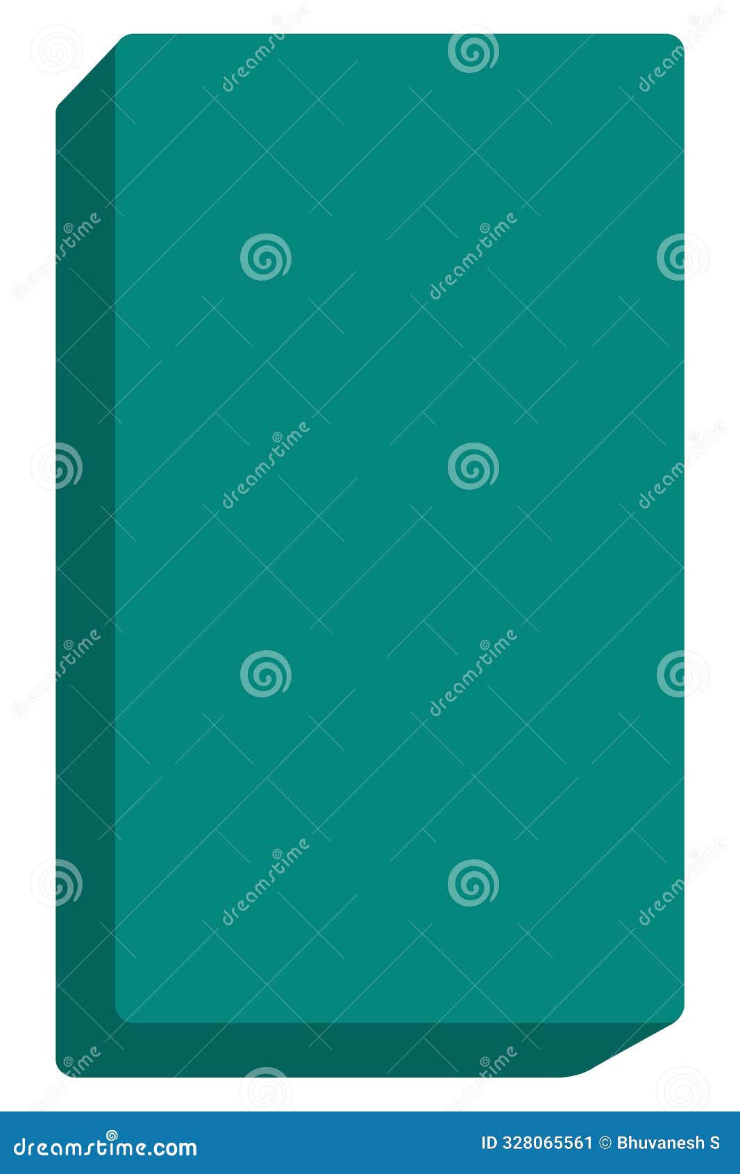 Green 3D Border Design Concept of Rectangle Isolated on White ...