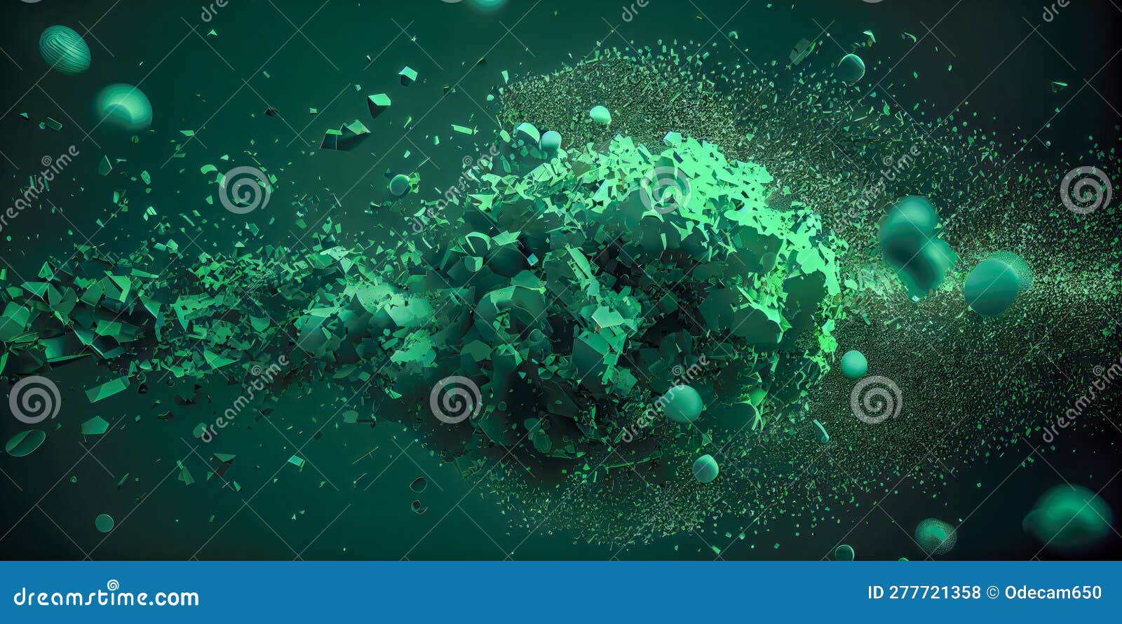 Green 3d Particles Background Design Stock Illustration - Illustration ...