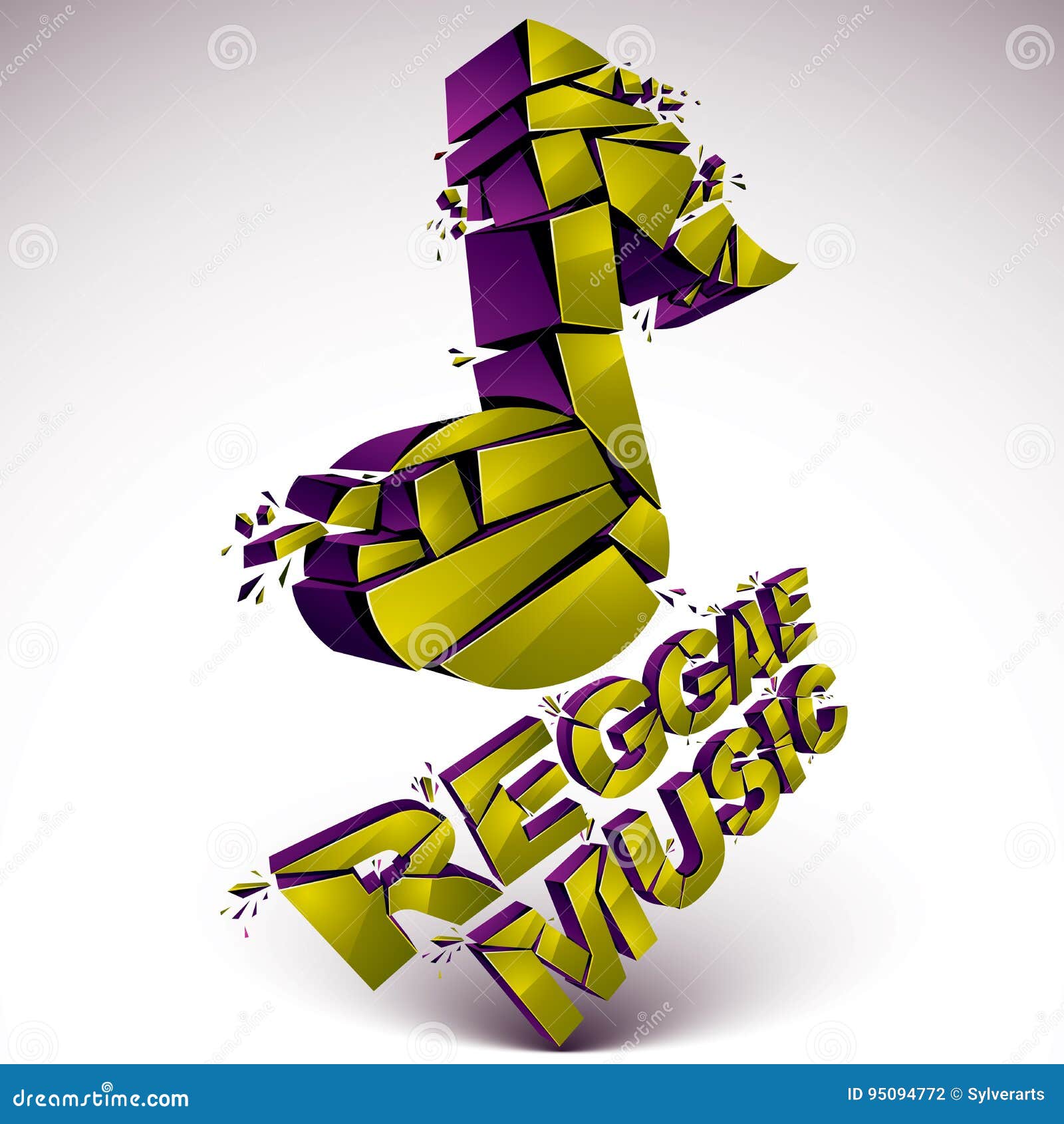 Musical Reggae Instrument And Rastafarian Elements Cartoon Vector ...