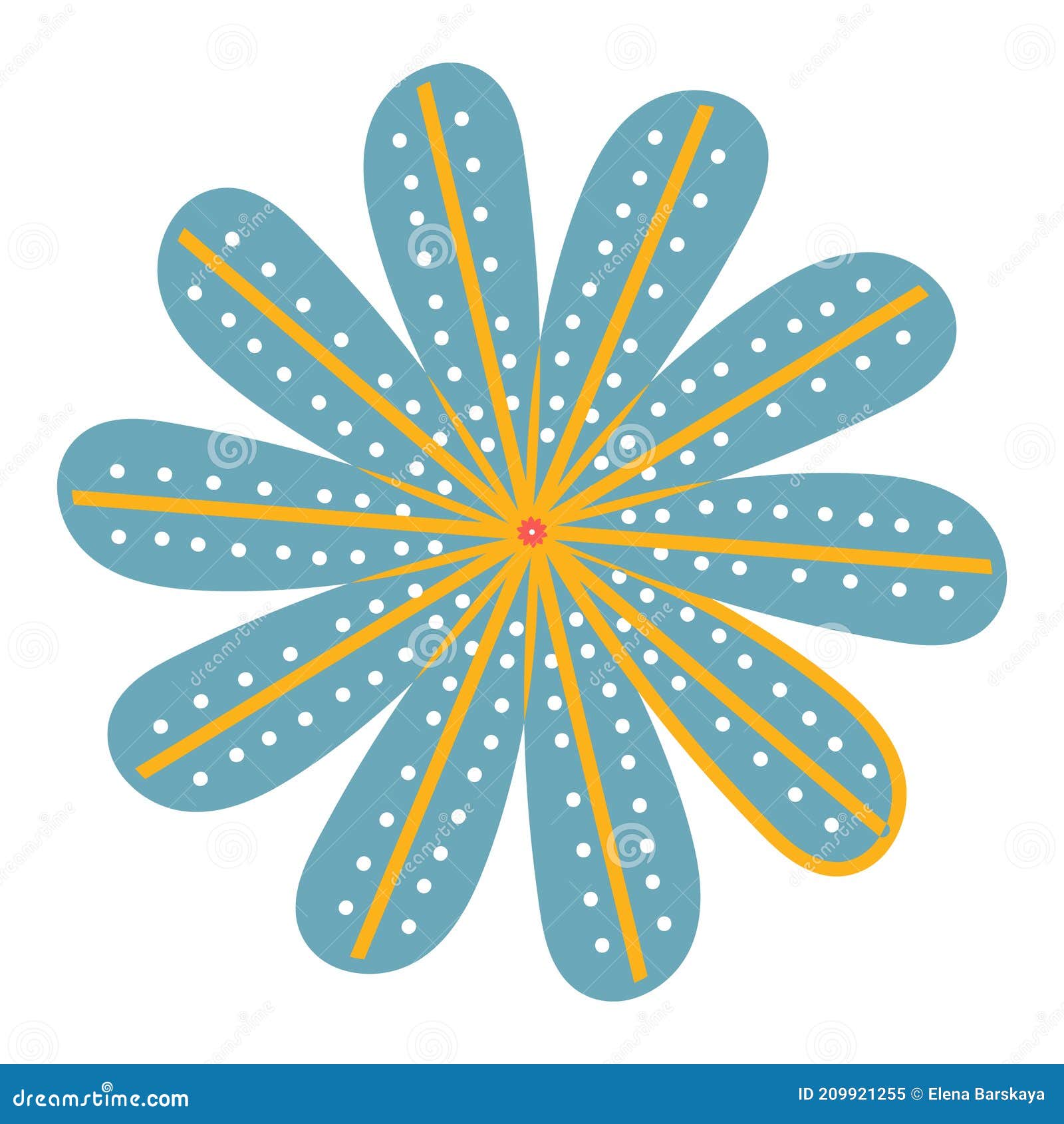 Green Daisy with a Pattern on a White Background Stock Vector ...