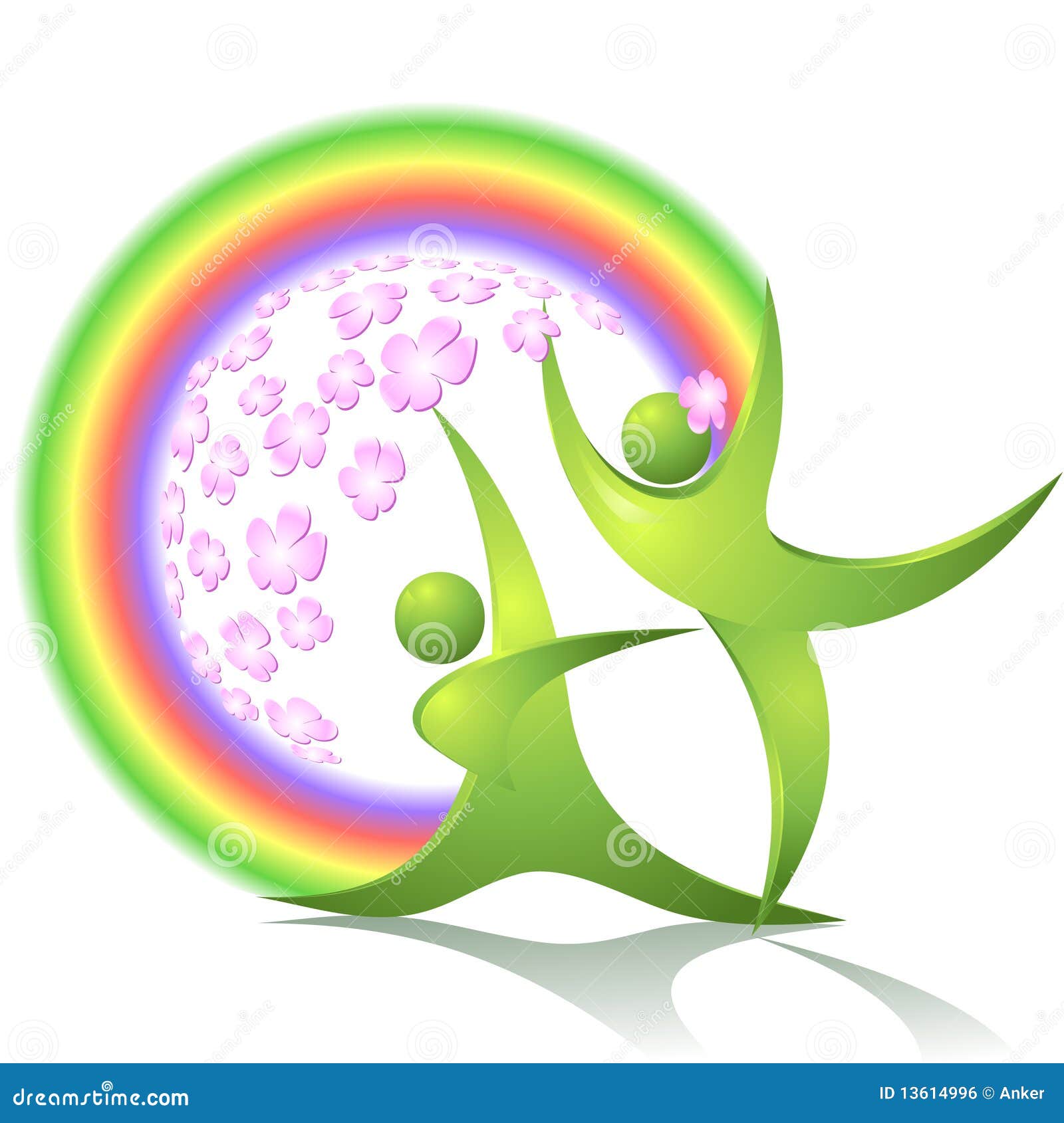 Green dancers stock vector. Illustration of head, abstract - 13614996