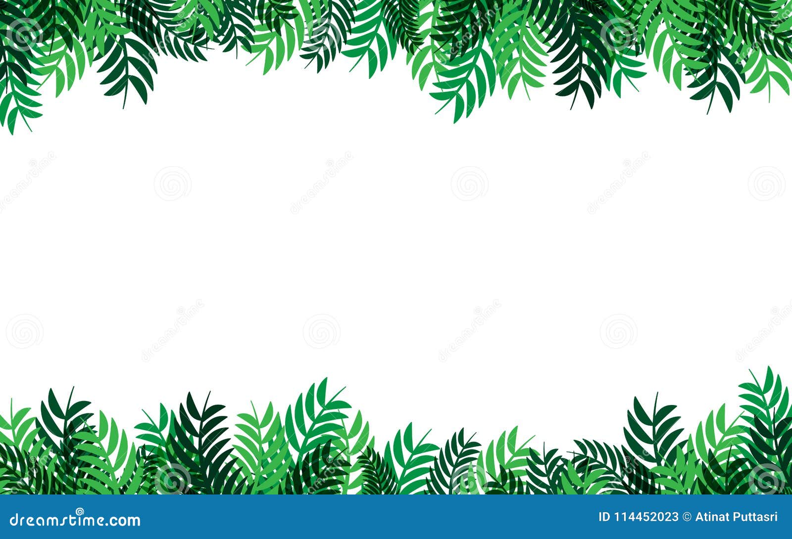 Green Leaves Abstract Pattern Vector Background Design for Nature ...