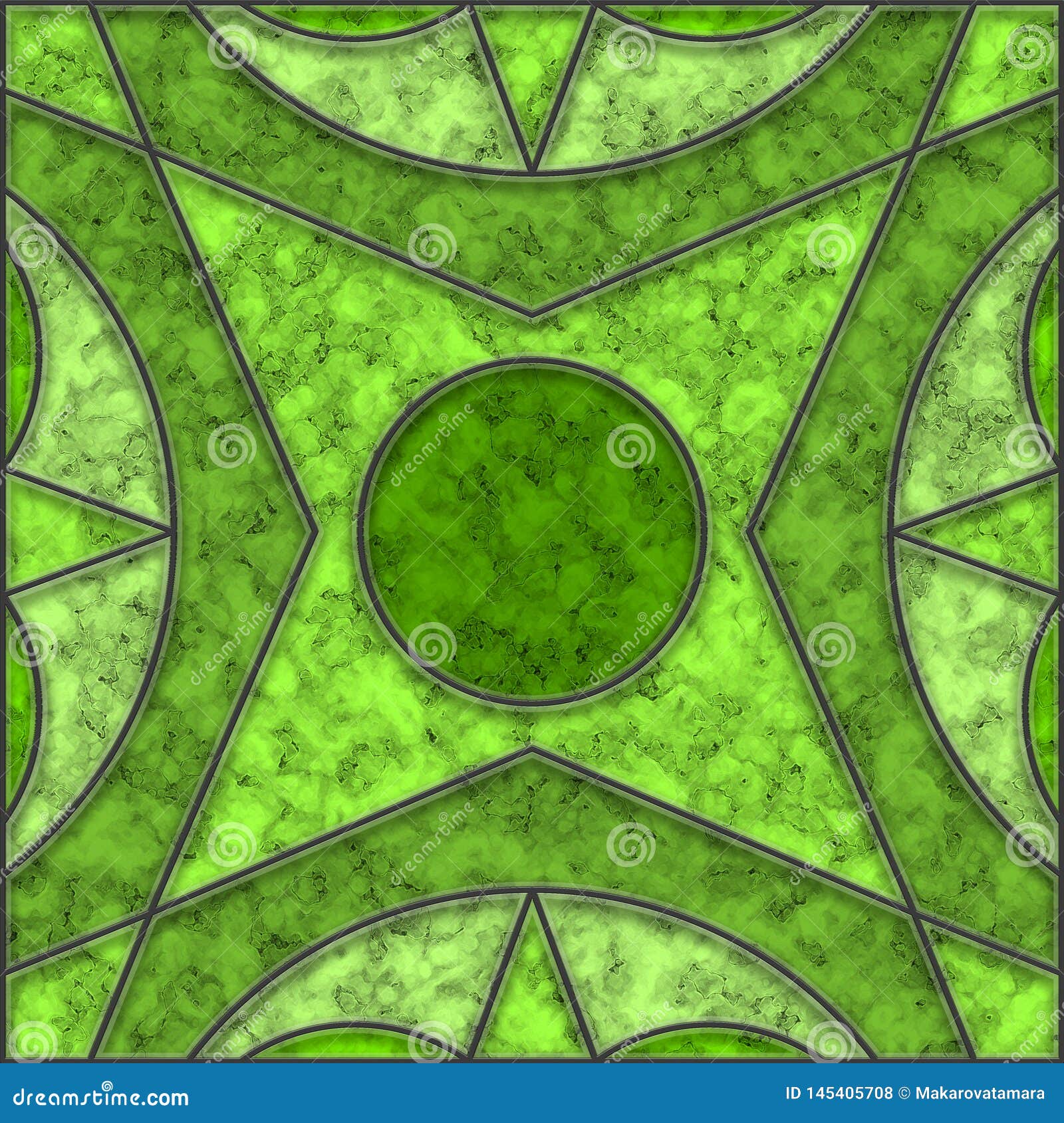 Green, Dark and Light, Marble Tile with Geometric Pattern Stock ...
