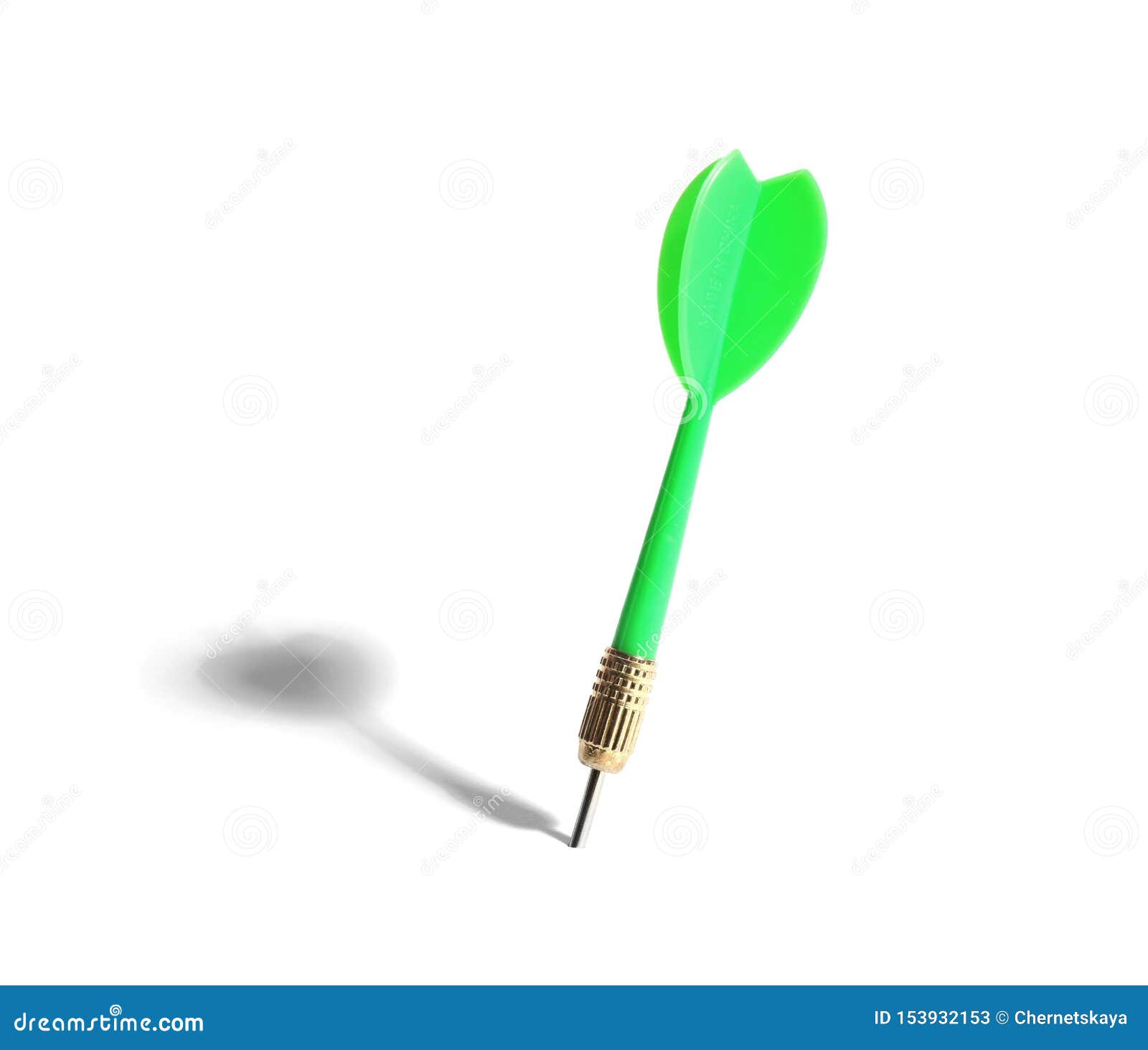 Green Dart Arrow for Game on White Stock Image - Image of symbol, loser ...