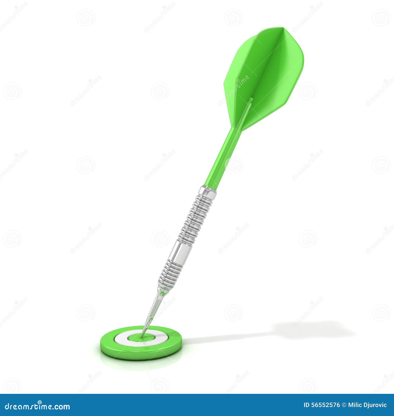 Green dart on green target stock illustration. Illustration of middle ...