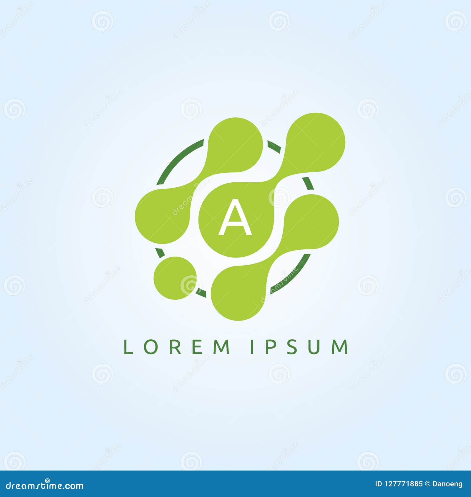 Green Data Technology a Letter Logo. Stock Illustration - Illustration ...
