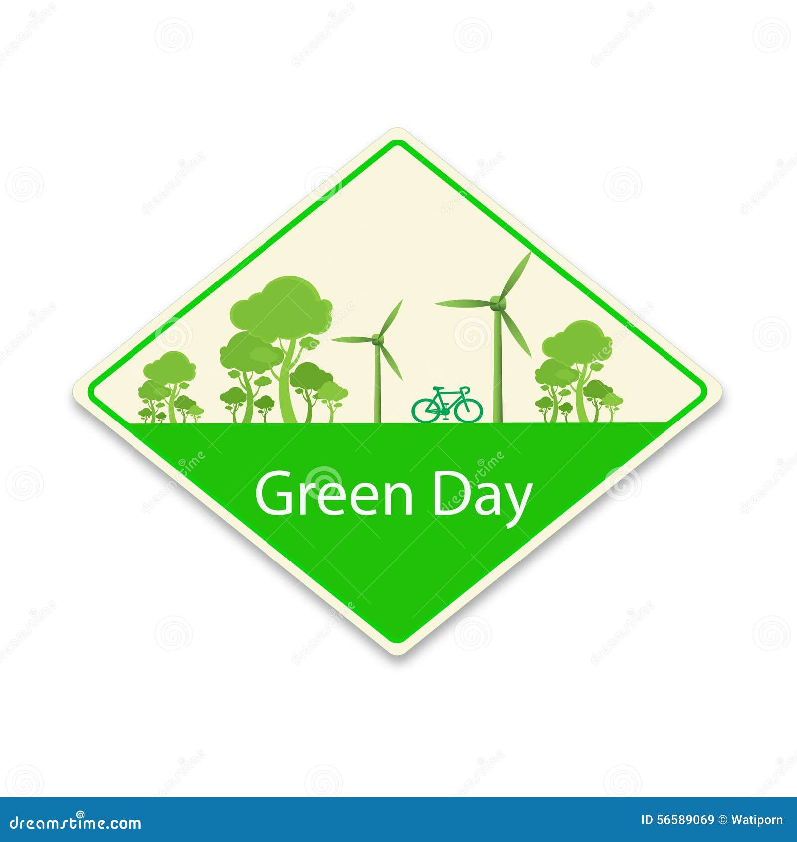 Green day stock illustration. Illustration of recycle - 56589069