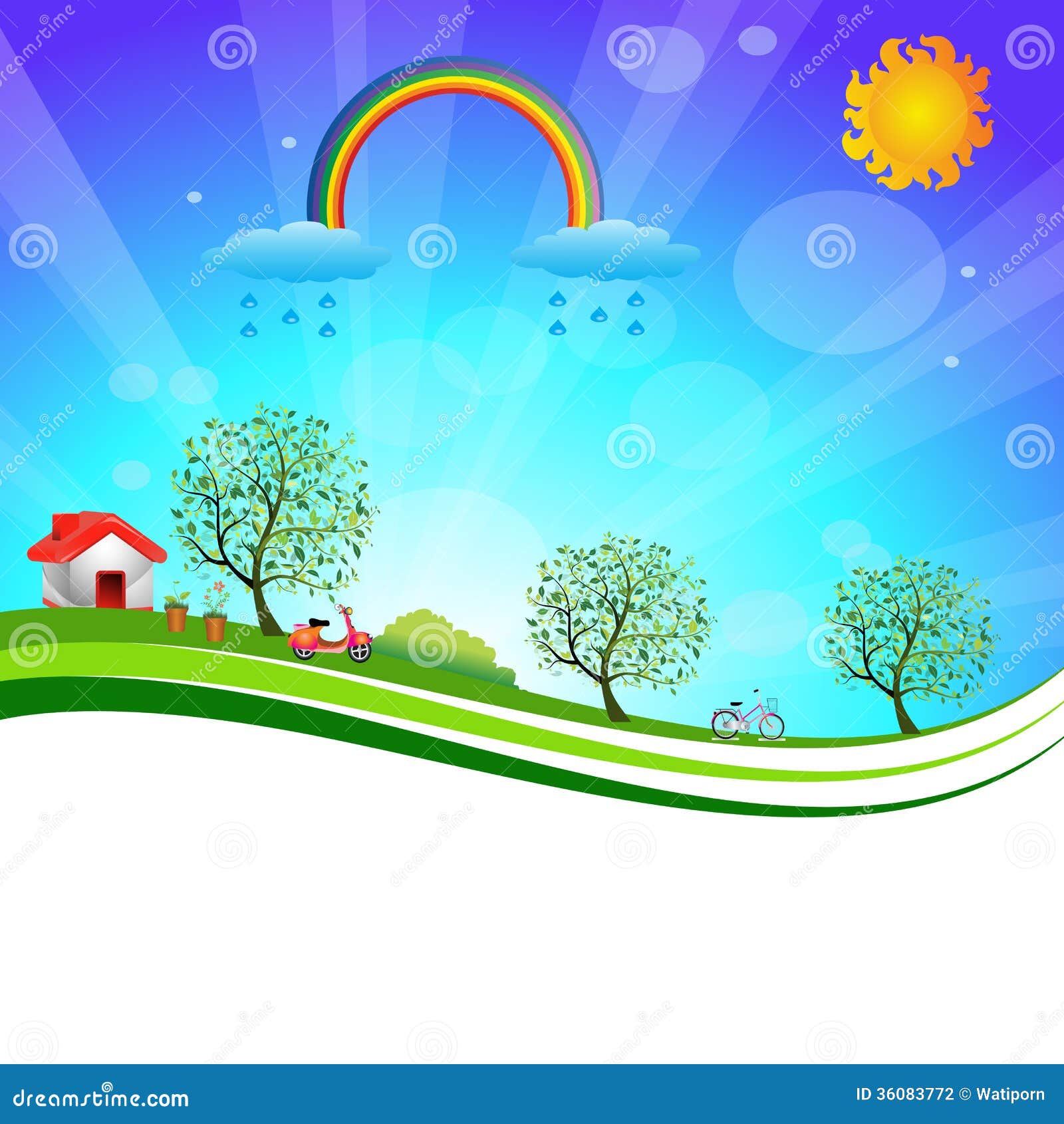 Green day stock illustration. Illustration of save, leaf - 36083772