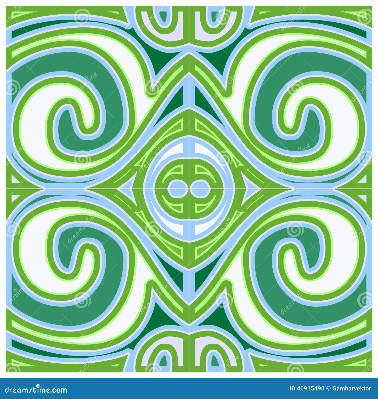Green Decoration Pattern stock vector. Illustration of color - 40915490