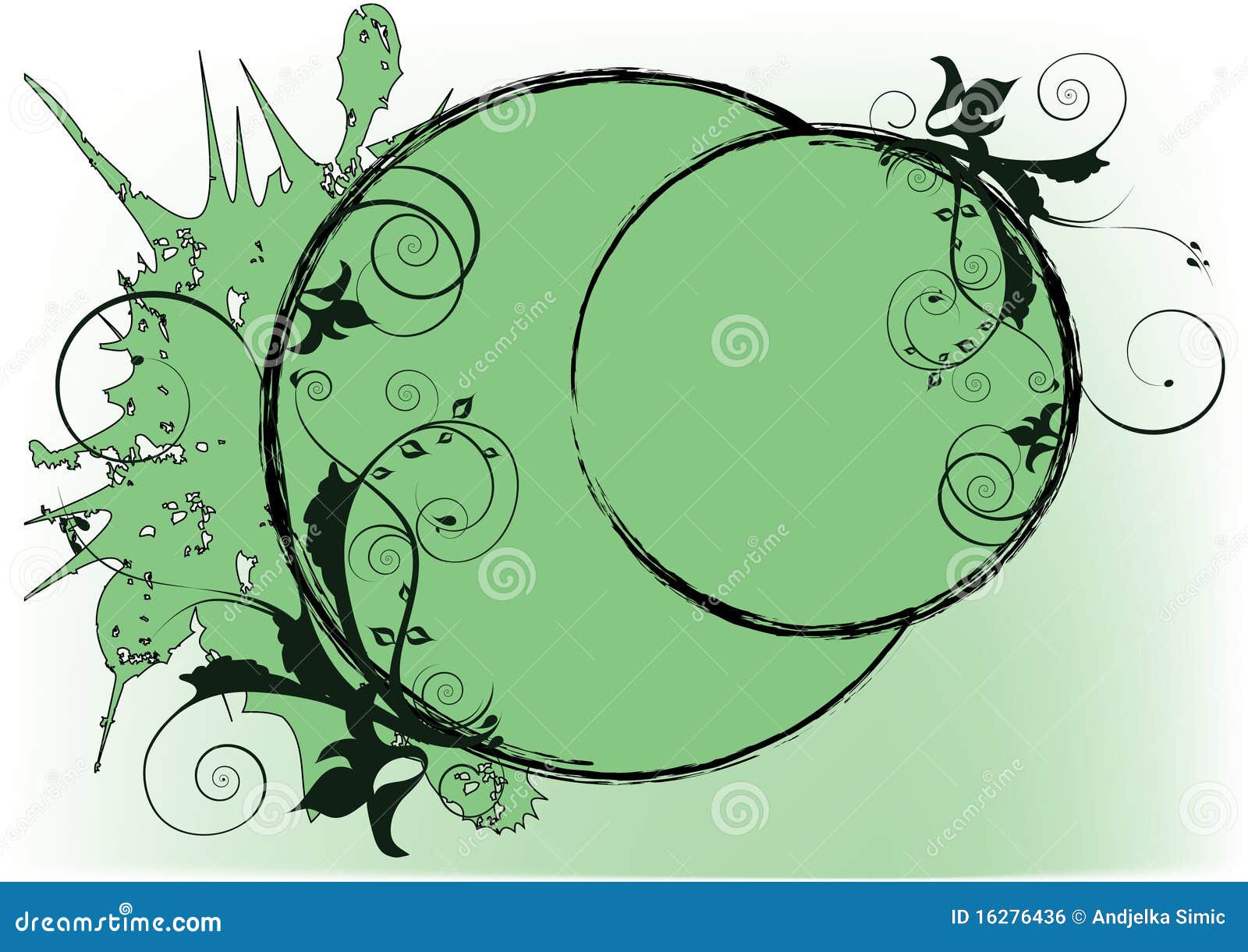 Green decorative circle stock vector. Illustration of decoration - 16276436
