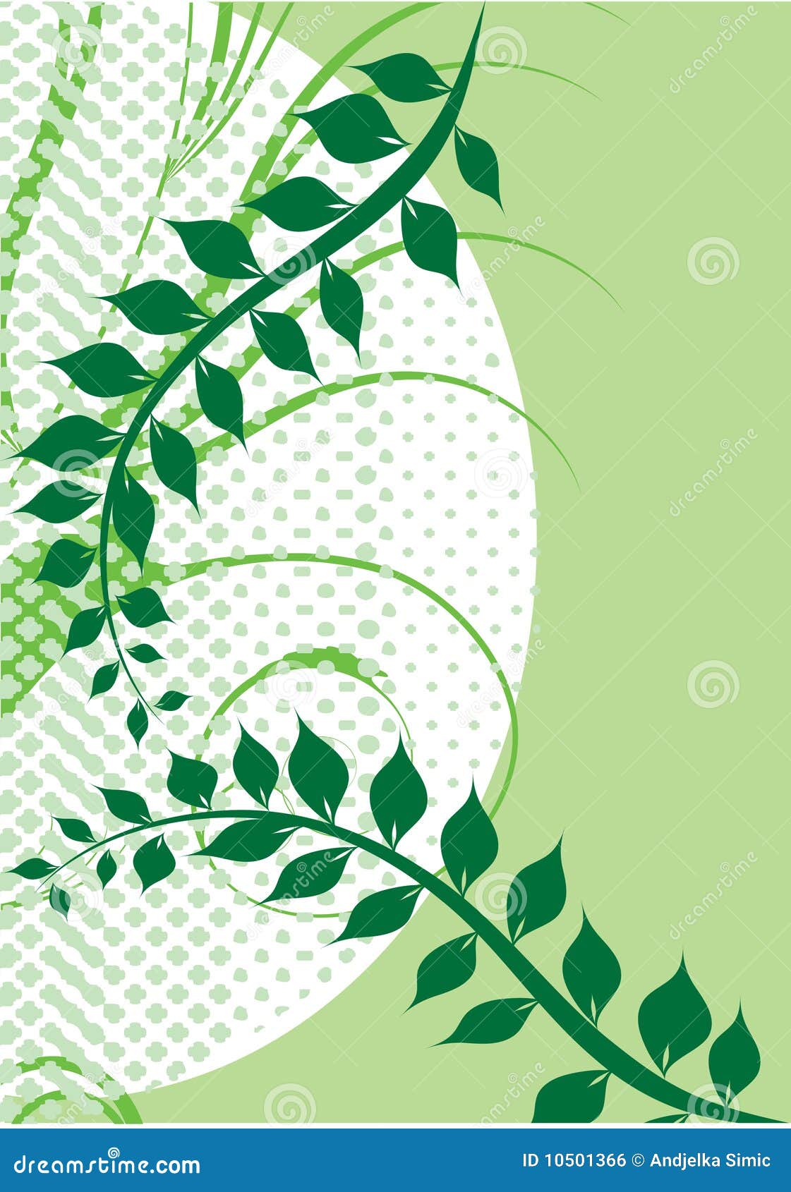 Green decorative design stock vector. Illustration of floral - 10501366