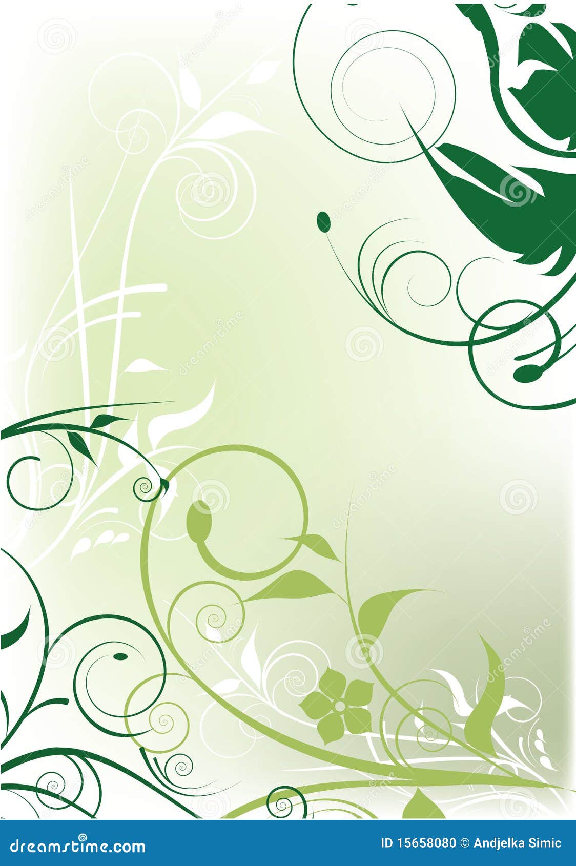 Green decorative design stock vector. Illustration of background - 15658080