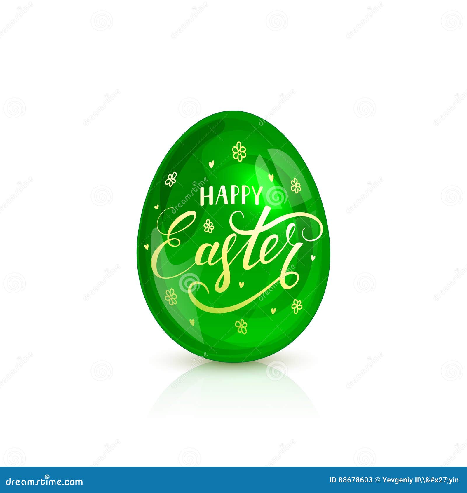 Green Decorative Easter Egg Stock Vector - Illustration of luminosity ...