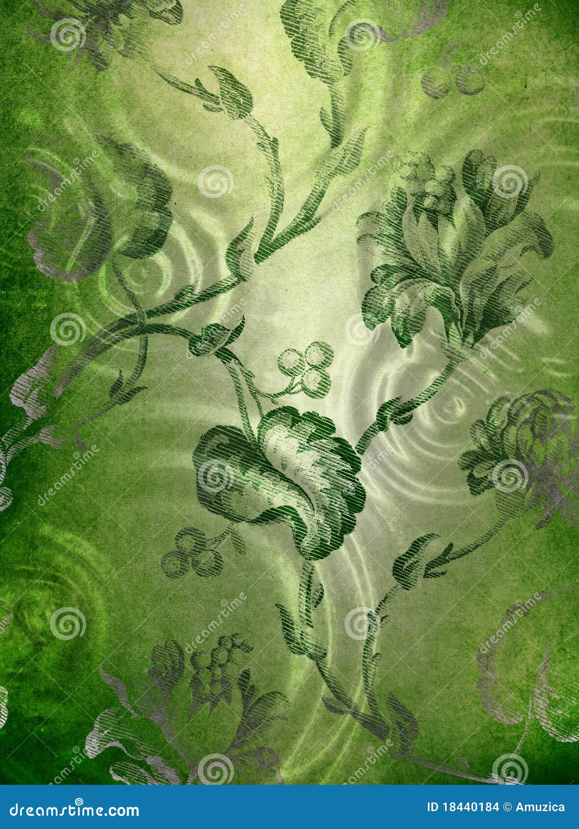 Green Decorative Floral Background Stock Photo - Image of green, paper ...