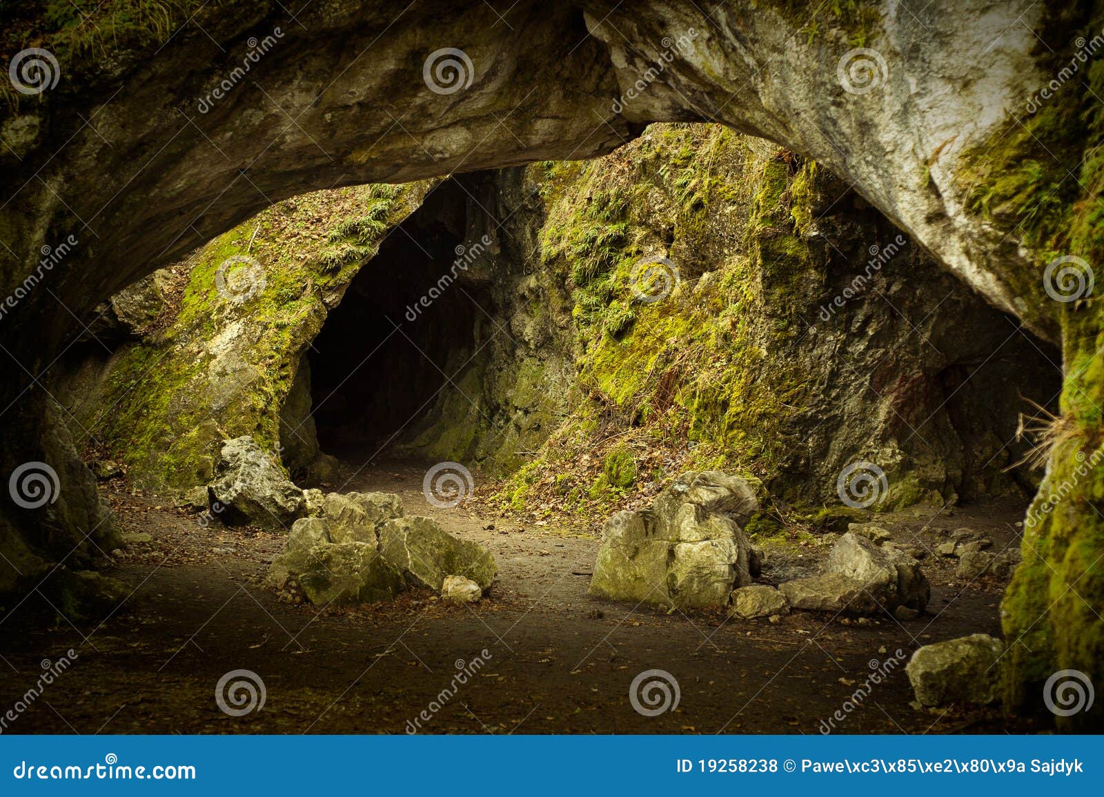 Green deep cave stock photo. Image of cold, outdoor, scary - 19258238