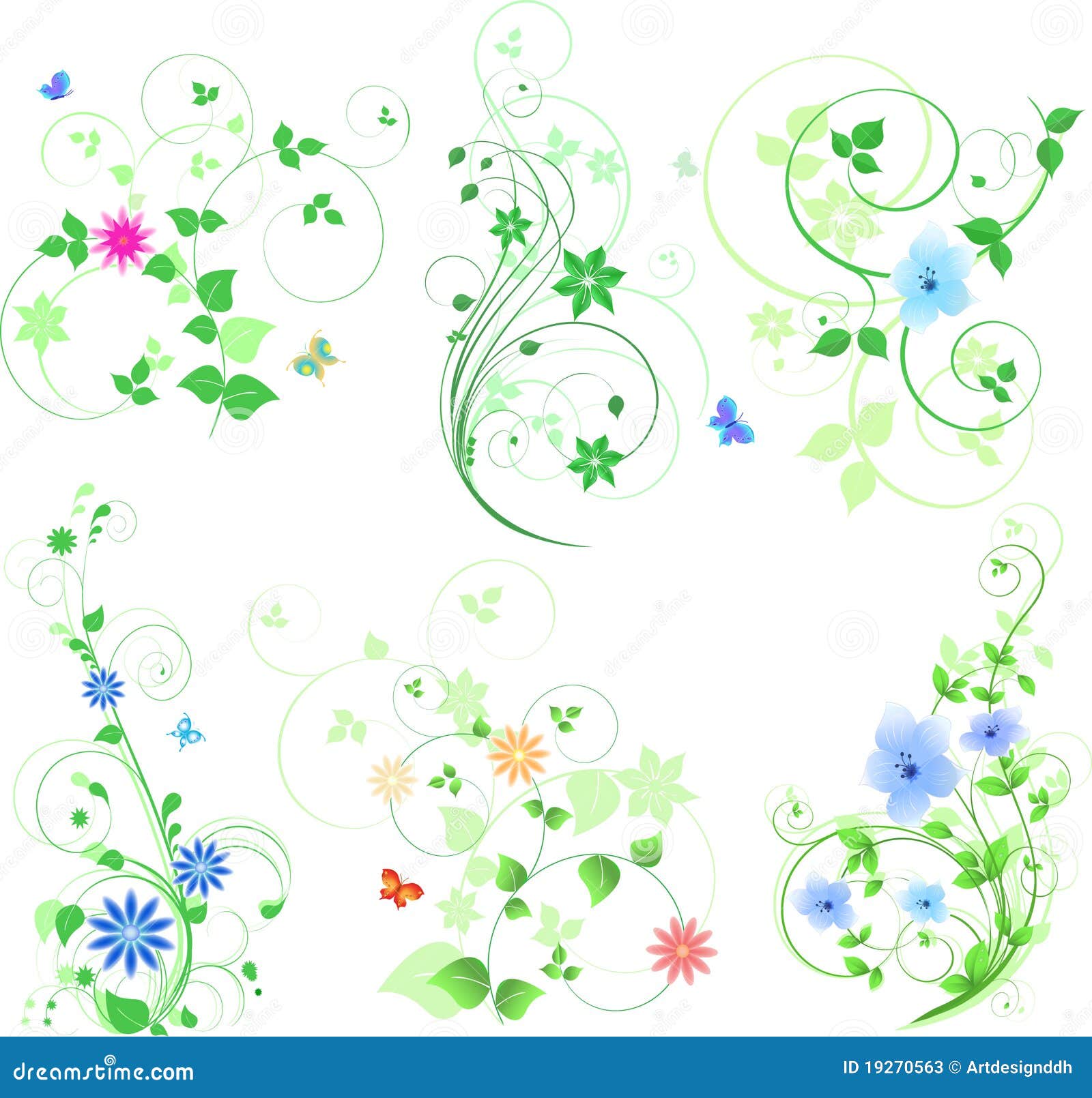 Green design set stock vector. Illustration of summer - 19270563