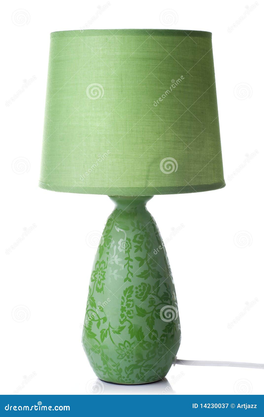 Green desk lamp isolated stock image. Image of floor - 14230037