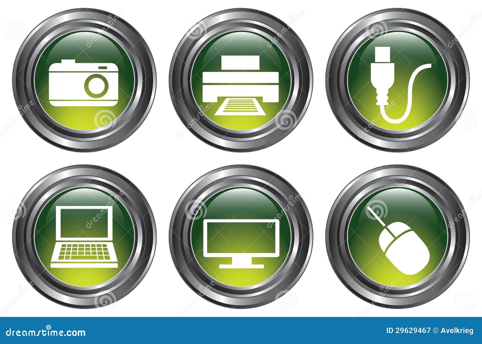Green Device Buttons stock vector. Illustration of games - 29629467