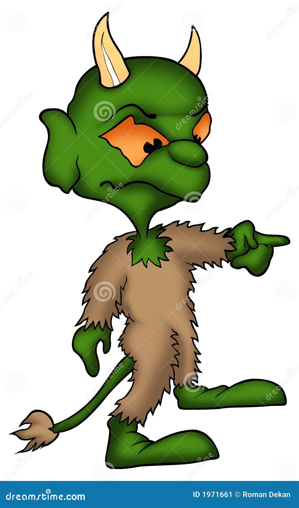 Green devil stock illustration. Illustration of halloween - 1971661