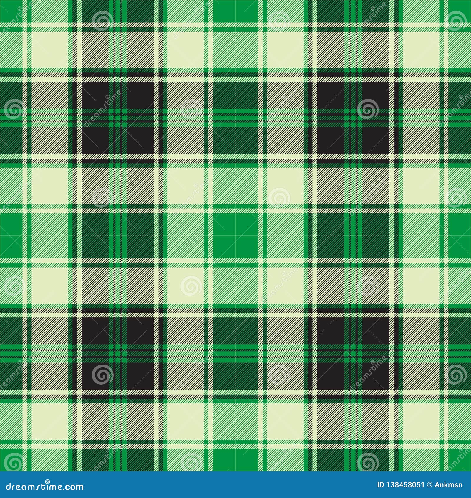 Green Diagonal Plaid Seamless Pattern Stock Vector - Illustration of ...