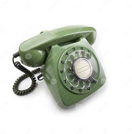 Green dial telephone stock image. Image of style, number - 13967171