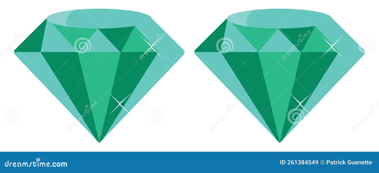 Green diamonds, icon stock vector. Illustration of diamond - 261384549