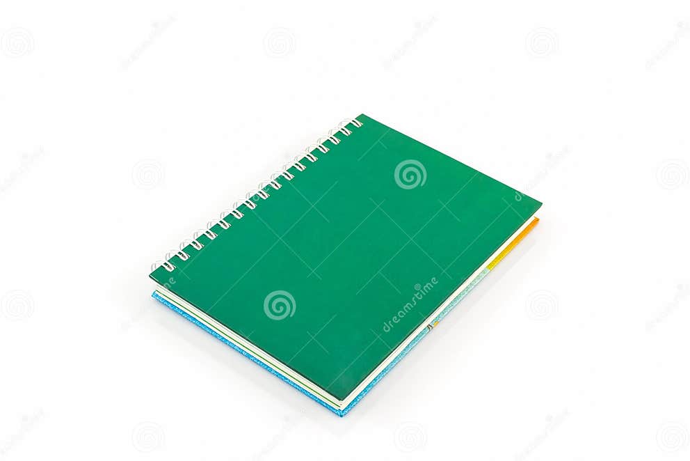 Green diary book. stock image. Image of print, studying - 57856181