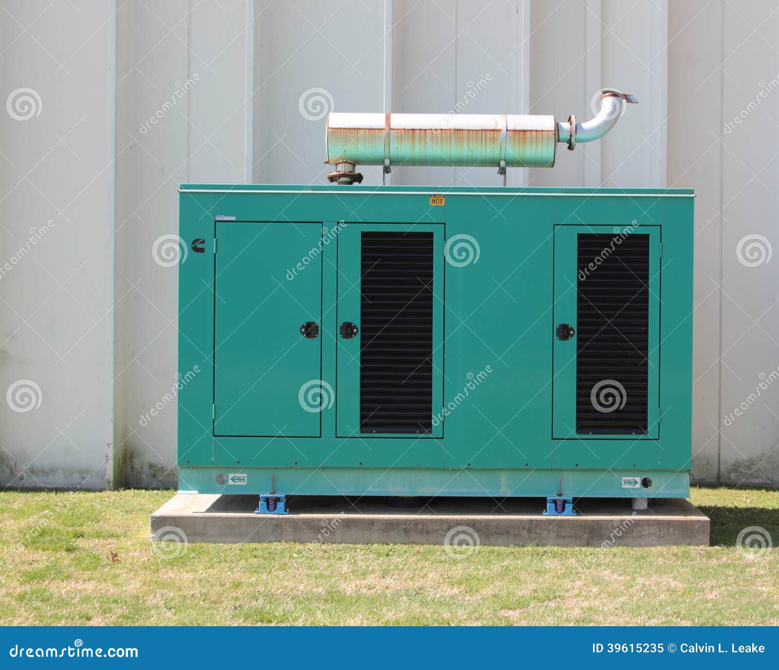 Green Diesel Powered Generator Stock Image - Image of fire, generate ...