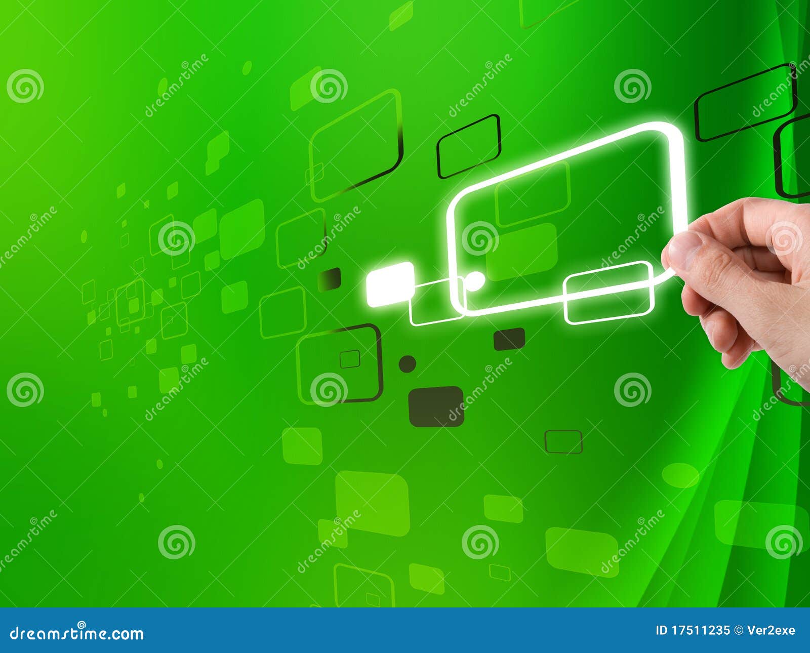 Green Digital Worlmap Background With Green Pixels Stock Photo ...