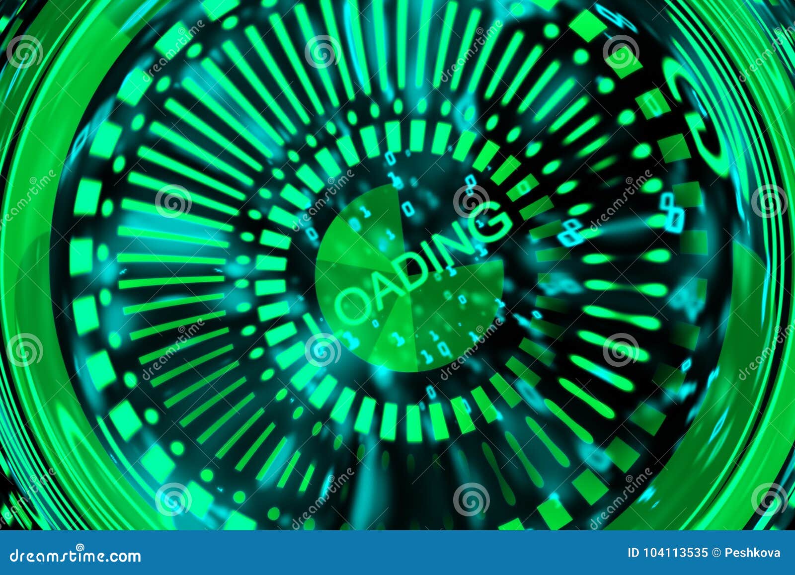 Green digital button stock illustration. Illustration of loading ...