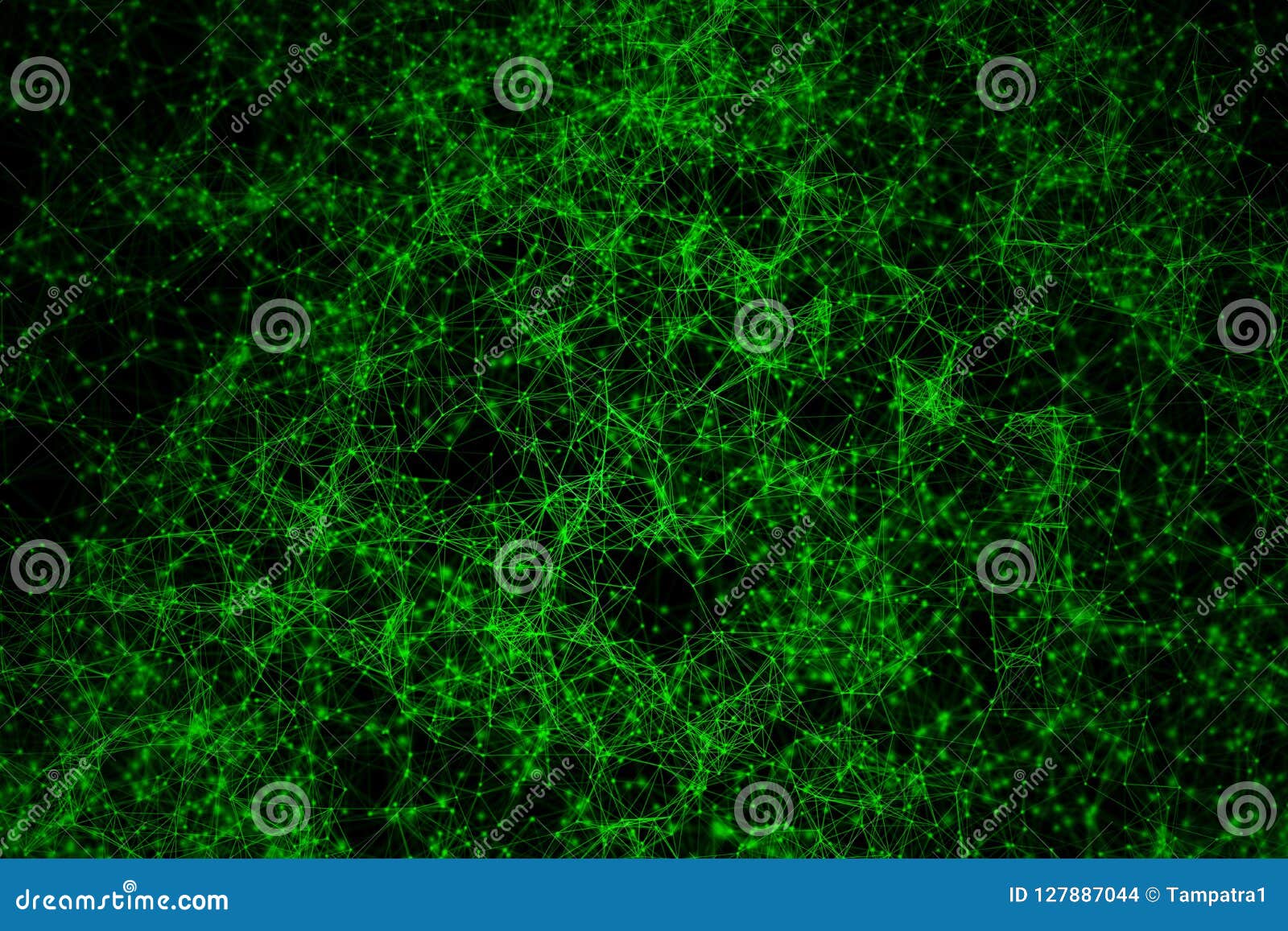 Green Digital Data and Network Connection Triangle Lines for Technology ...