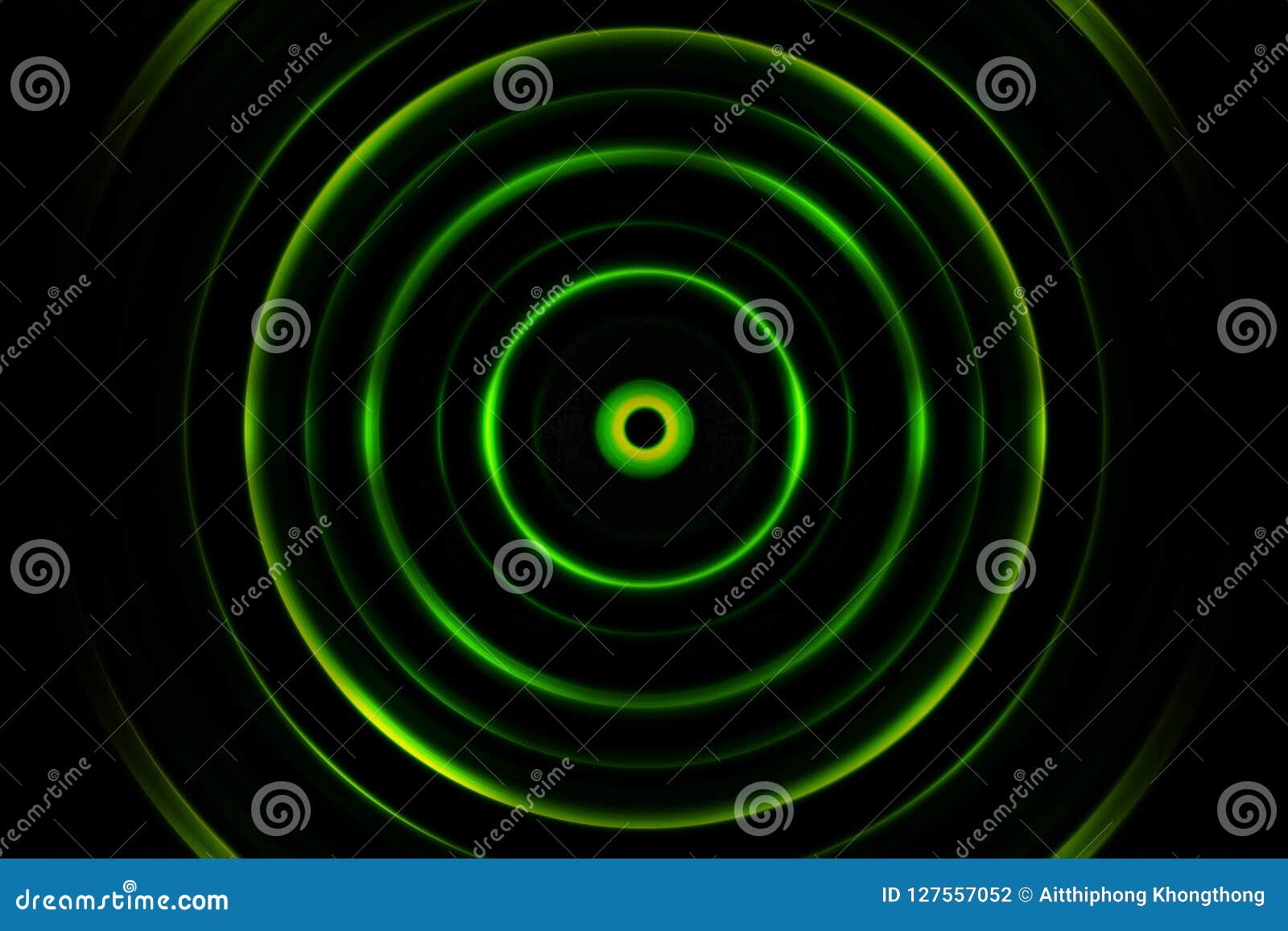 Green Digital Sound Wave or Circle Signal, Abstract Background Stock ...