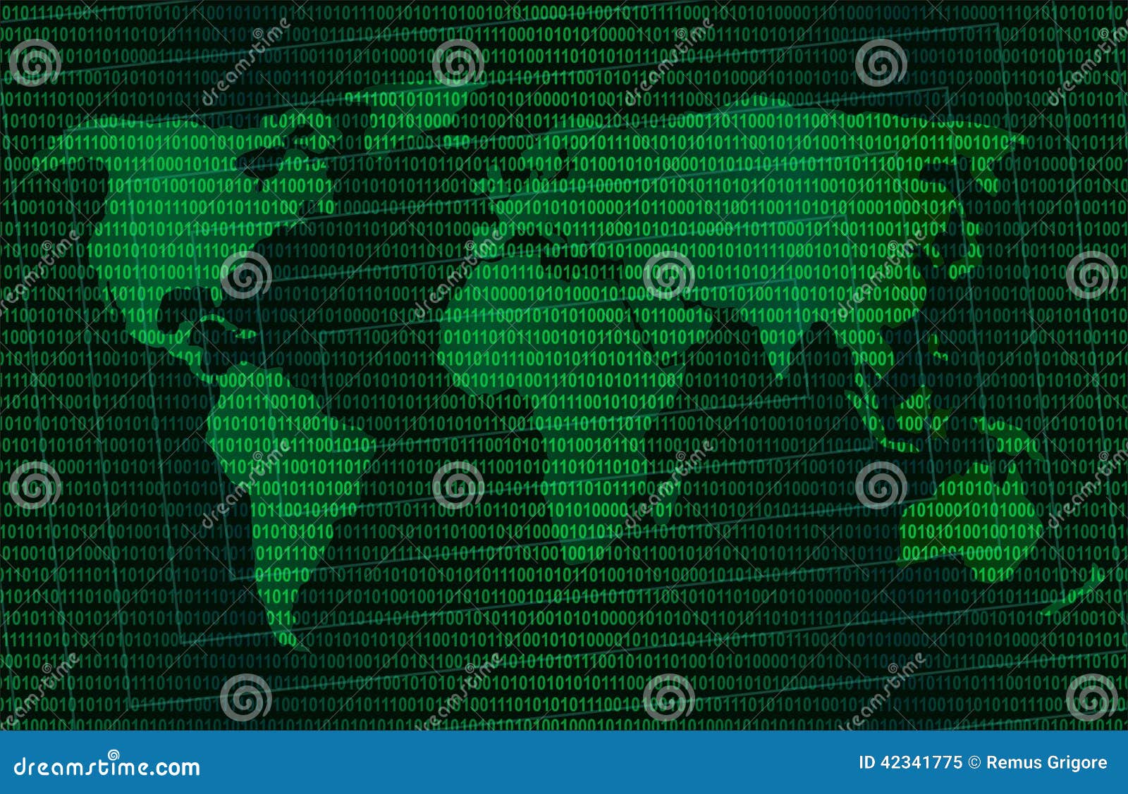 Red Green Bytes Of Binary Code Flying In A Vortex Stock Photo ...