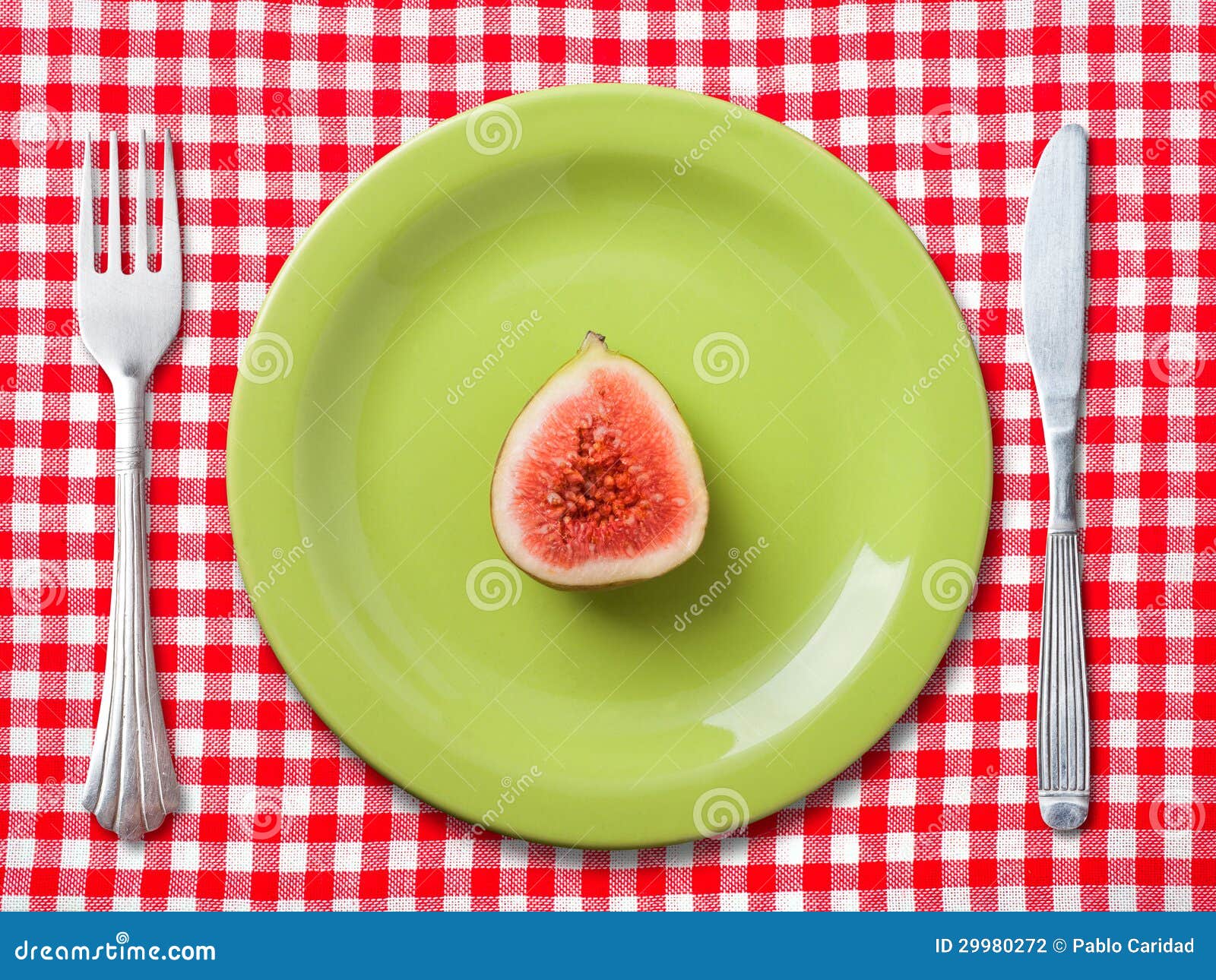 Green Dinner Plate with Fig. Stock Photo - Image of fruit, kitchen ...