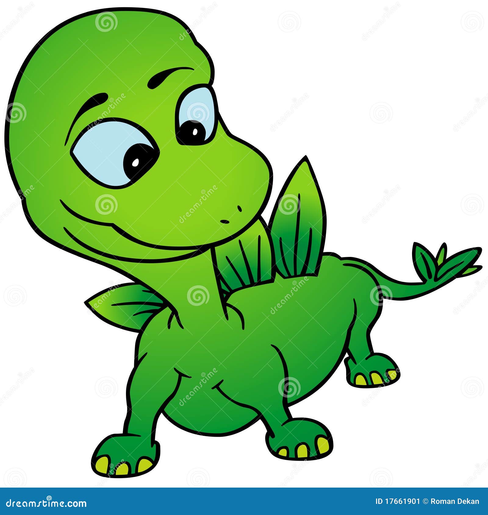 Green Dino stock vector. Illustration of dinosaur, mouth - 17661901