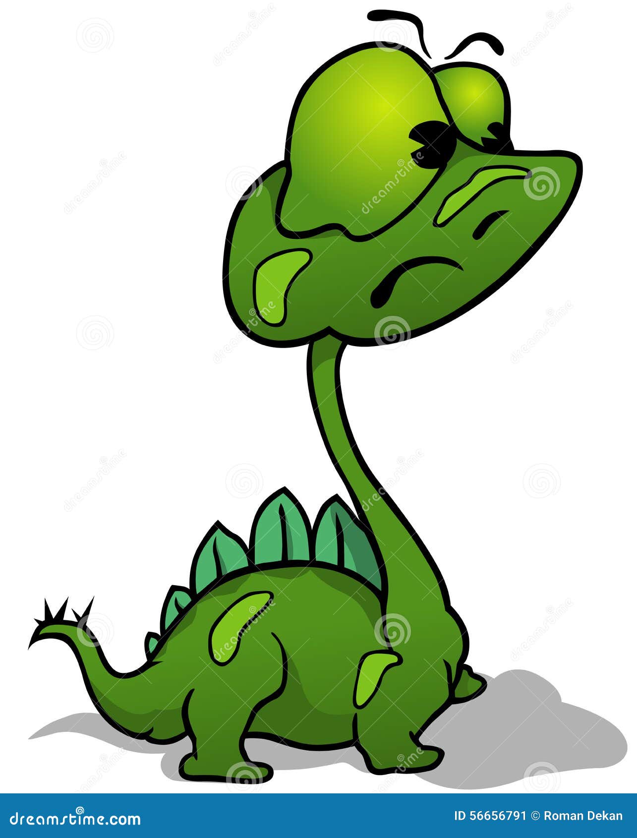 Green Dino stock vector. Illustration of drawn, clipart - 56656791
