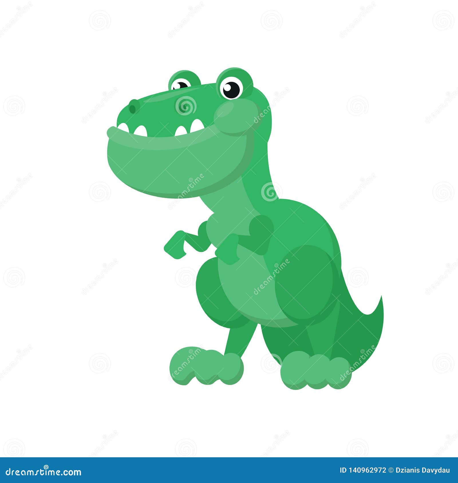 Green dinosaur icon stock vector. Illustration of education - 140962972
