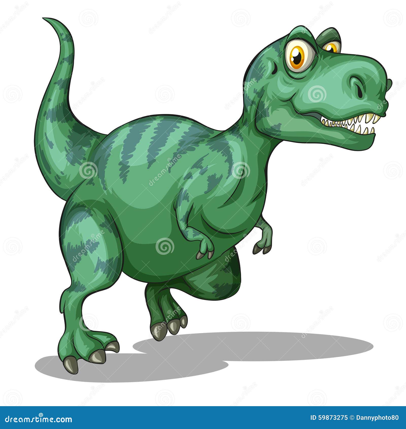 Green Dinosaur Diplodocus Cartoon Illustration | CartoonDealer.com ...