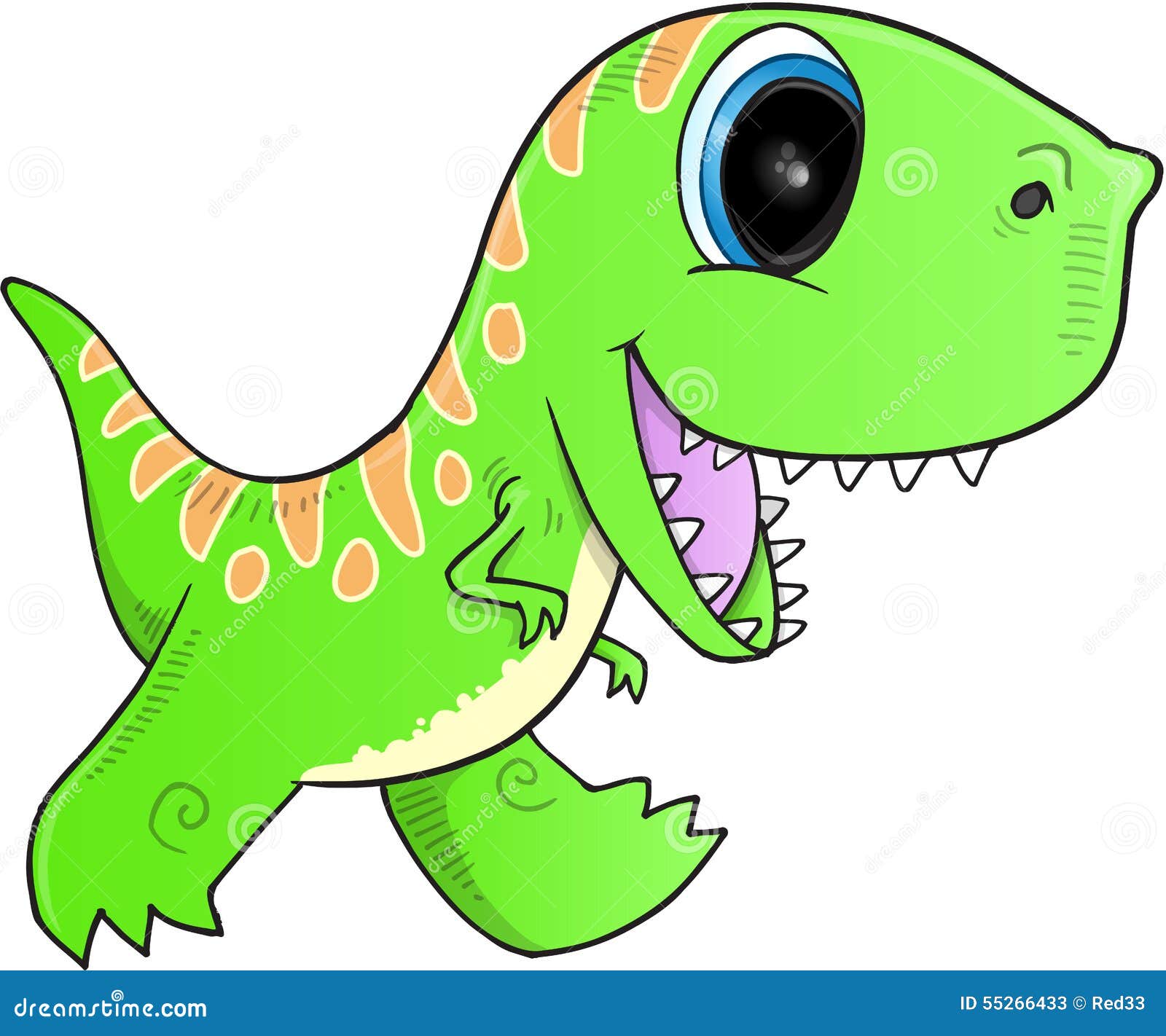 Green Dinosaur Vector stock vector. Illustration of reptile - 55266433