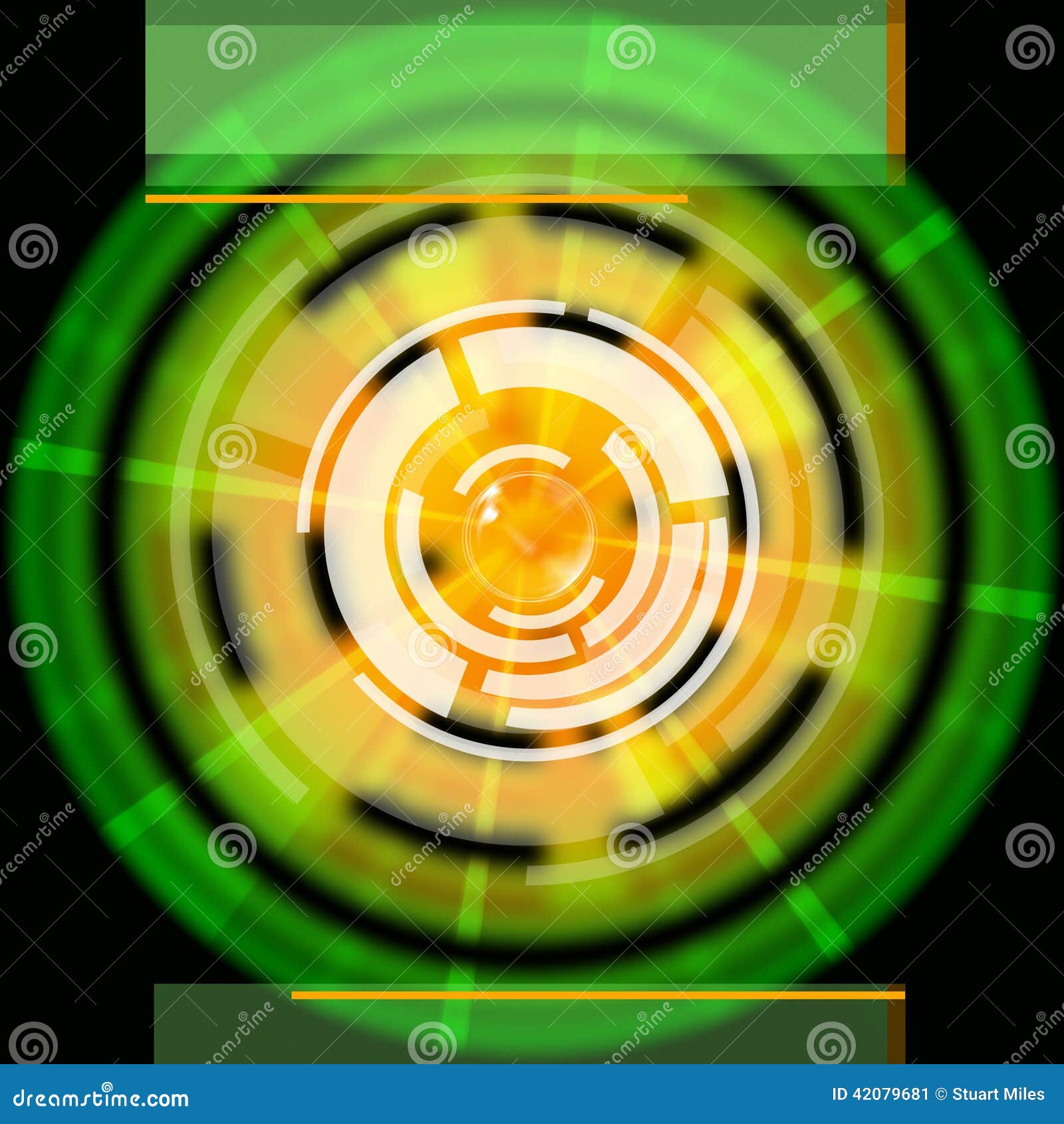 Green Disc Background Shows LP Circles and Rectangles Stock ...