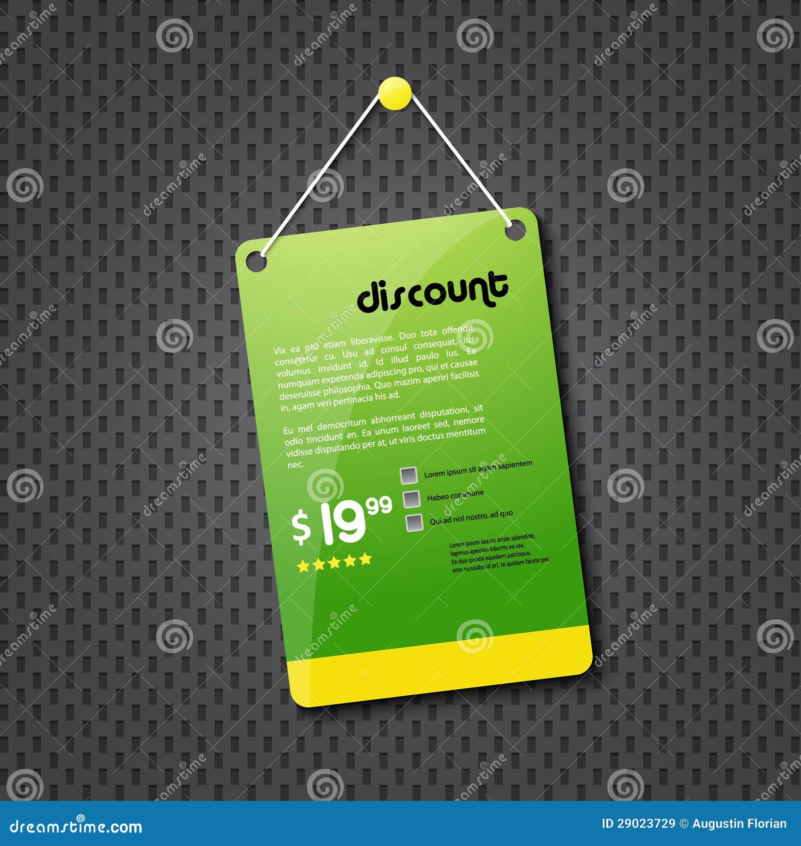 Green Discount Hanging Sign Stock Vector - Illustration of banner ...