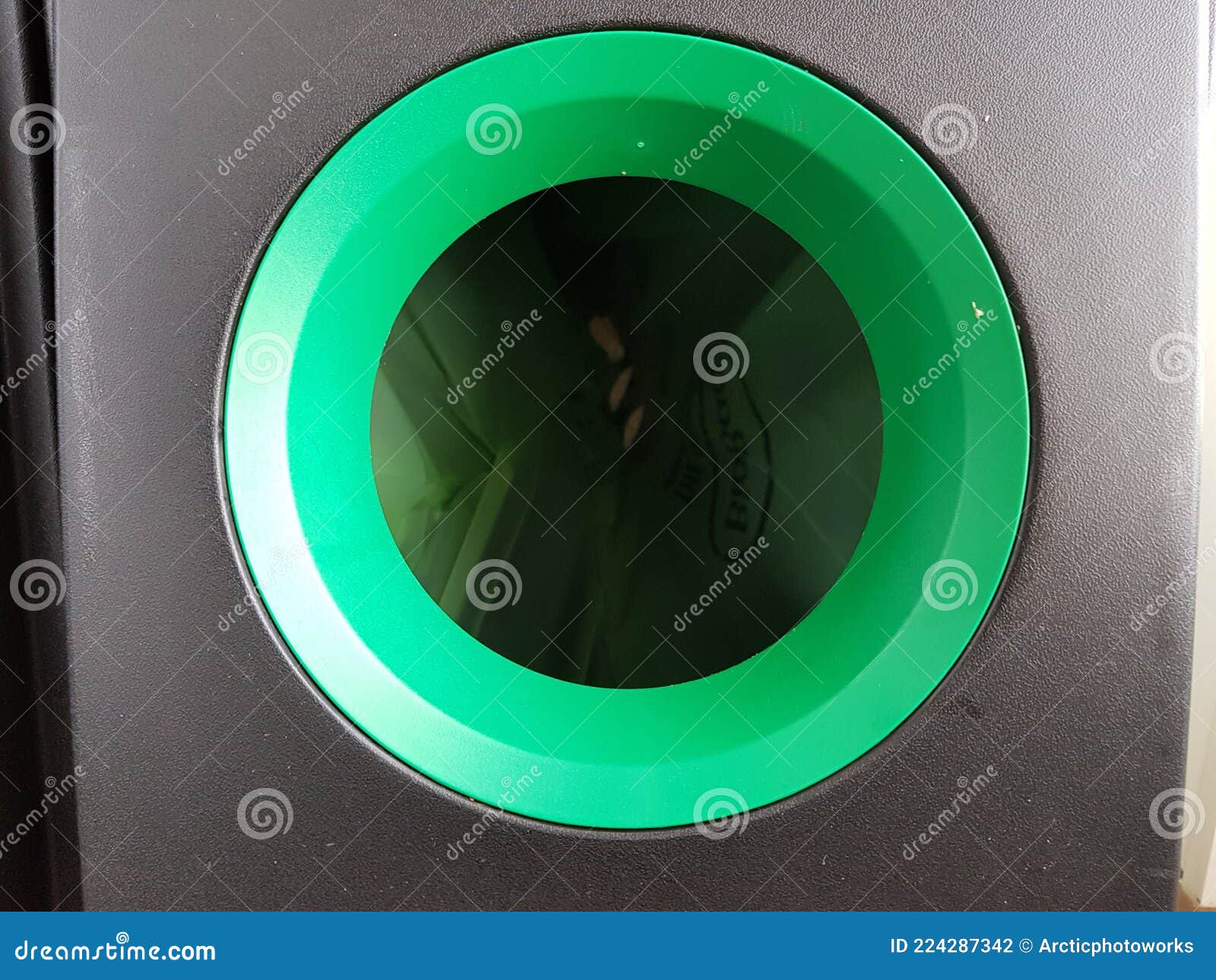 Green Disposal Bin for Recycling Stock Photo - Image of plastic ...