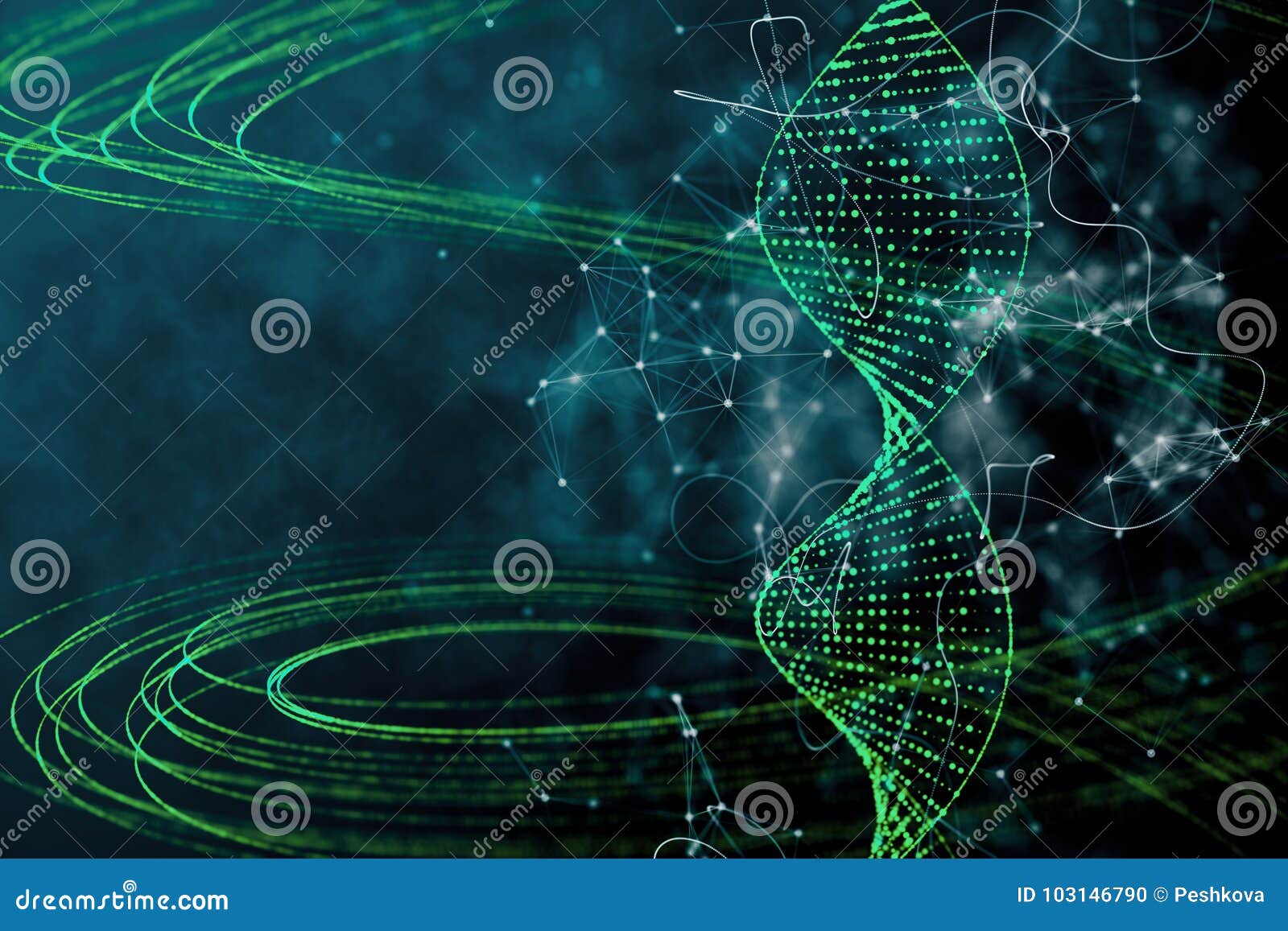 Green DNA backdrop stock illustration. Illustration of digital - 103146790