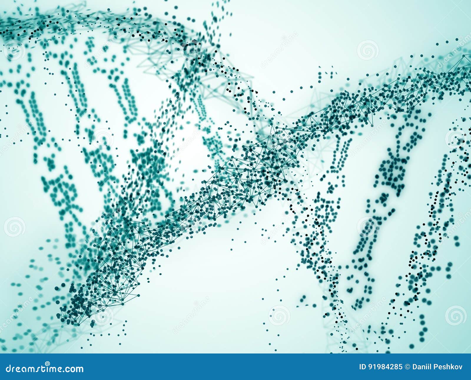 Green DNA closeup stock illustration. Illustration of light - 91984285