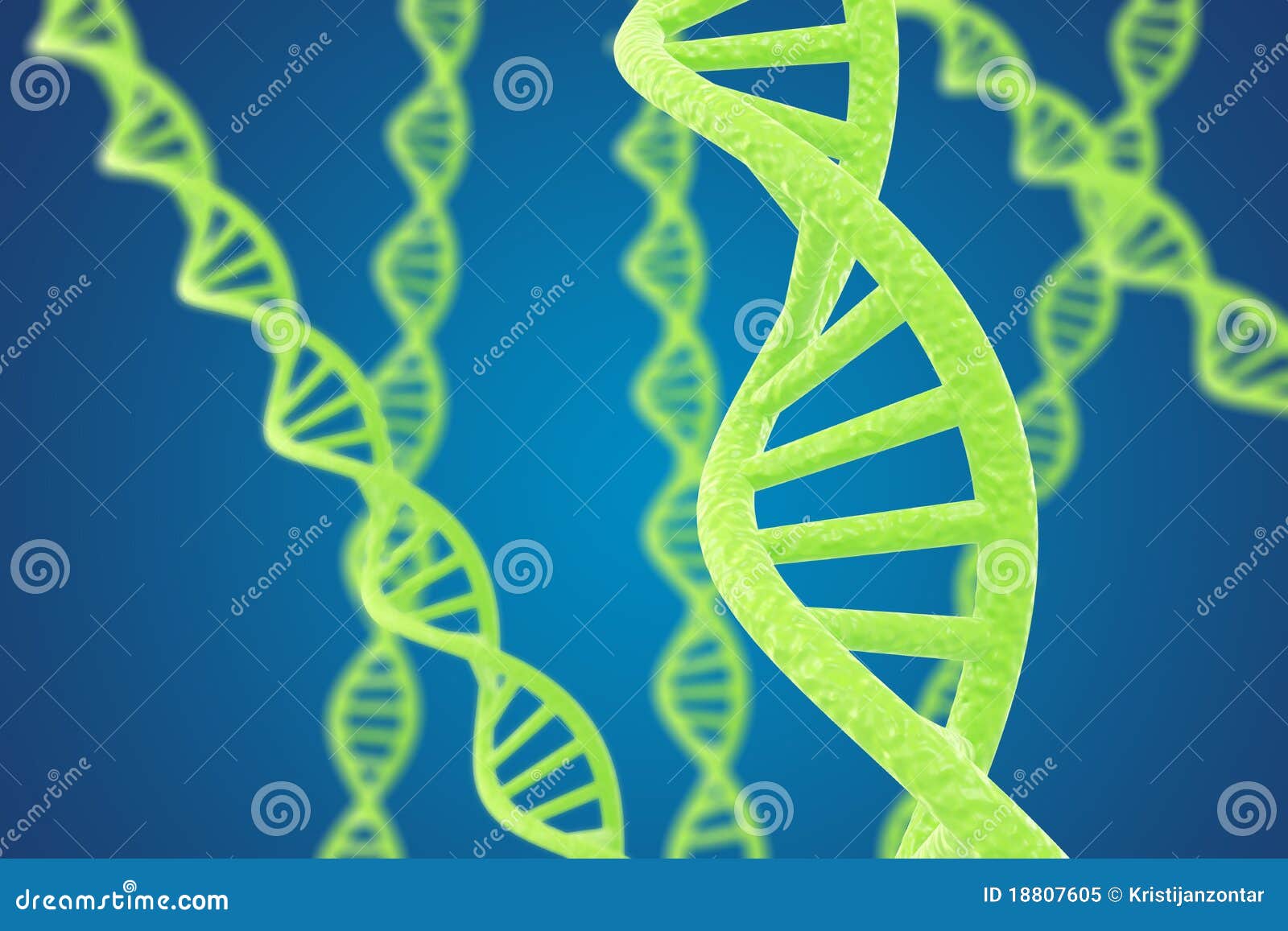 Green DNA Helices On A Blue Background Royalty-Free Stock Photography ...