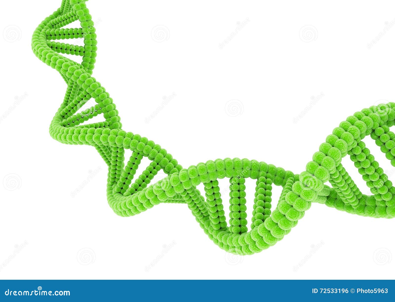 Green DNA Isolated on a White Background. Stock Illustration ...