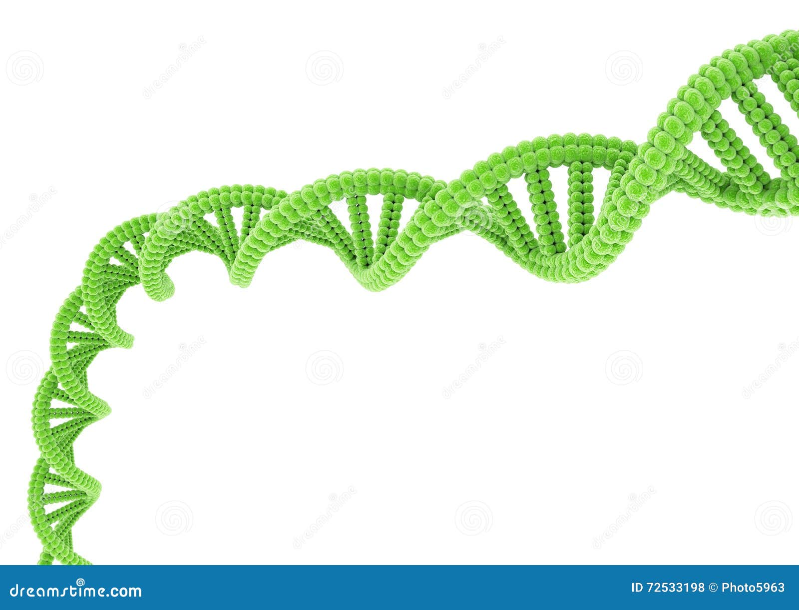 Green DNA Isolated on a White Background. Stock Illustration ...
